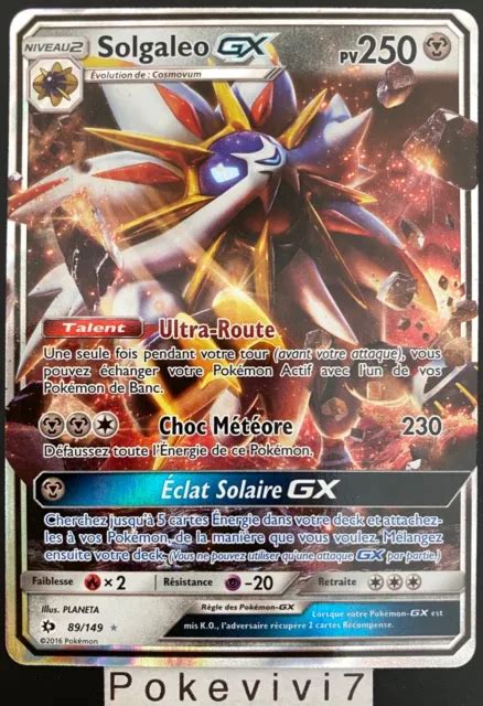 CARTE POKEMON SOLGALEO 89 149 Ultra Rare GX Soleil Et Lune 1 SL1 FR