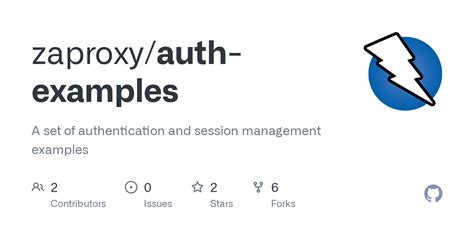 github zaproxy auth examples a set of authentication and session