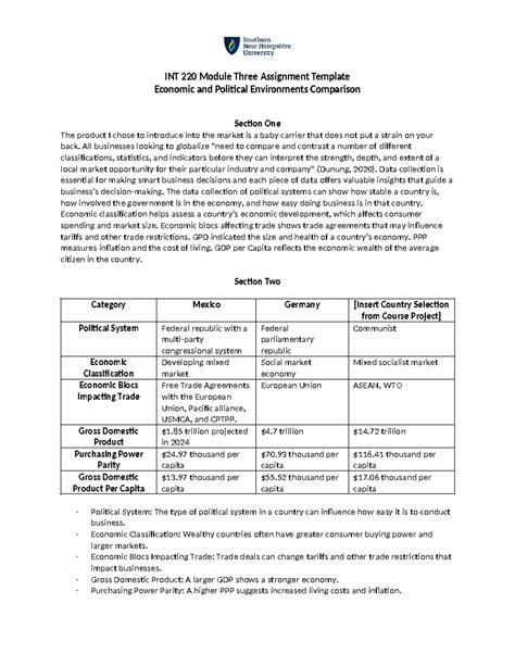 Int 220 Module Three Assignment Template 2 Int 220 Module Three Assignment Template Economic