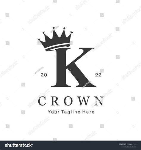 Crown Logo On Letter K Template Stock Vector Royalty Free Shutterstock