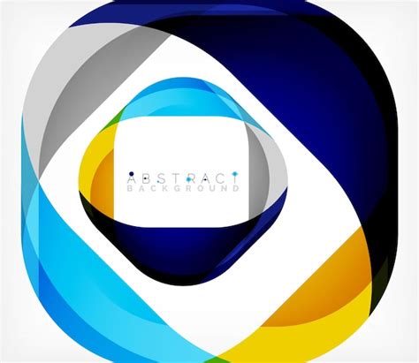 Premium Vector Abstract Square Shape With Overlapping Waves Minimal