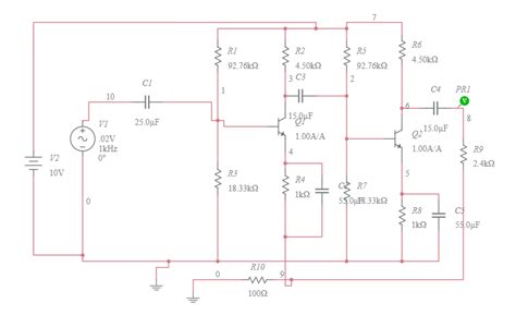 Voltage Series Feedback Amplifier Multisim Live