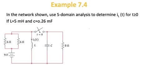 Solved In The Network Shown Use S Domain Analysis To Chegg Com