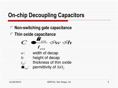 Ppt An Algorithm For Optimal Decoupling Capacitor Sizing And