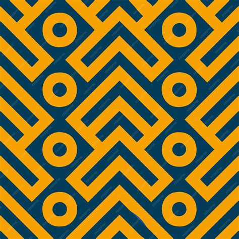 Geometric Vector Seamless Pattern For Back Side Card Curve Thick Line