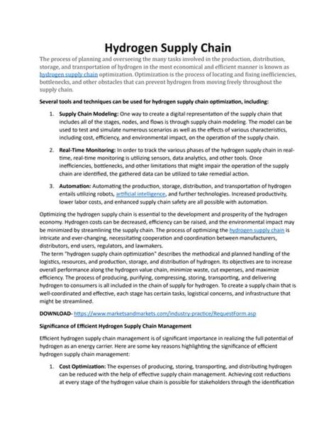 Hydrogen Supply Chain Optimizationpptx