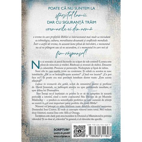 Lumea In Vremurile Din Urma David Jeremiah EMAG Ro
