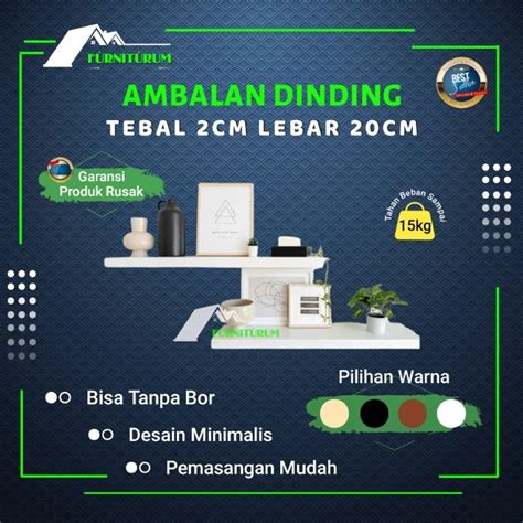 Jual Rak Ambalan Dinding Minimalis Kayu Aesthetic Tv Sudut Kamar Dapur