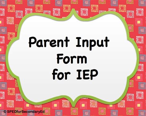 Printable Parent Input Form For Iep Printable Forms Free Online