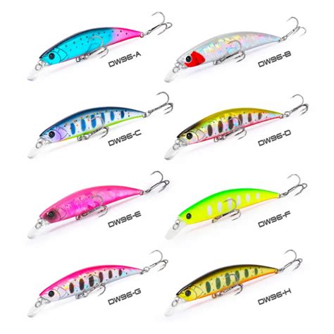 8 개 낚시 루어 싱킹 미노우 80s 12g Dw96 8cm 대형 락피시 하드 베이트 저크 베이트 민물 스트림 바닷물 워 블러 바다 바위 낚시 Aliexpress