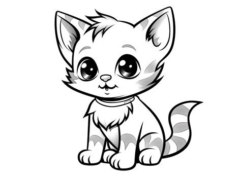 Exciting Kitten Coloring Page Coloring Page