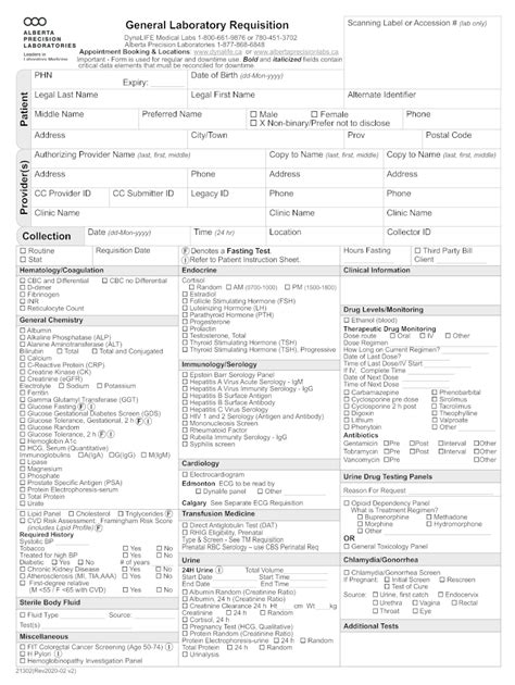 General Laboratory Requisition Fill Out Sign Online DocHub