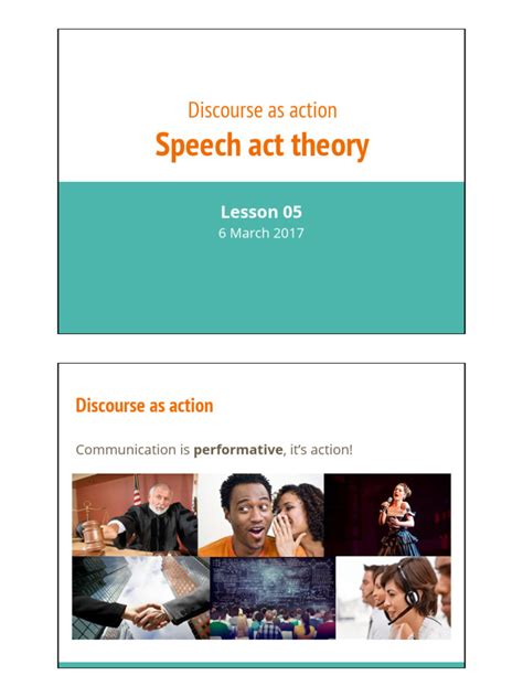 Speech Act Theory And Other English Lessons Pdf Cognitive