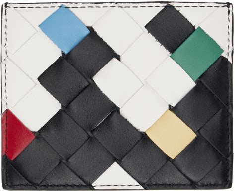 Bottega Veneta Multicolor Intrecciato Card Holder Bottega Veneta