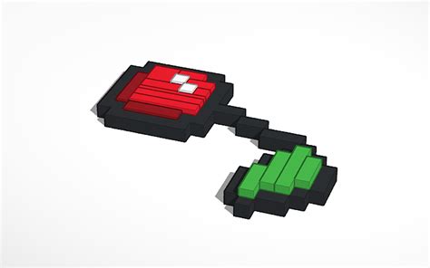 3d Design Cherry Pixel Art Tinkercad