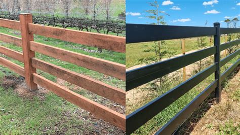 Installation Of Premium Steel Vs Timber Post And Rail Fencing