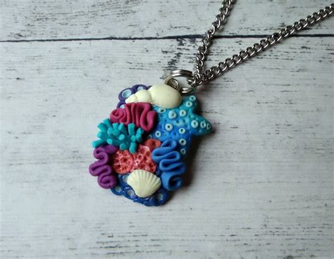 Coral Reef Necklace Beach Jewelry Summer Ocean Jewellry Etsy