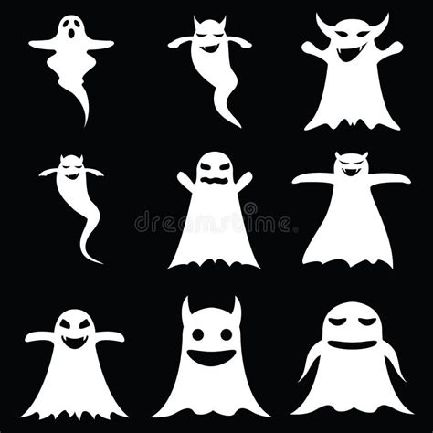 Ghost Icon Set Stock Vector Illustration Of Scary Monster 102062096
