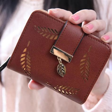 Womens Leather Wallet With Coin Pouch