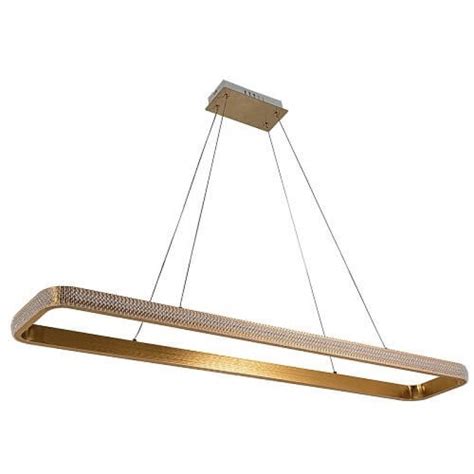 Κρεμαστό φωτιστικό Led 4000k χρυσαφί κρυσταλλιζέ πλαίσιο 120x25cm