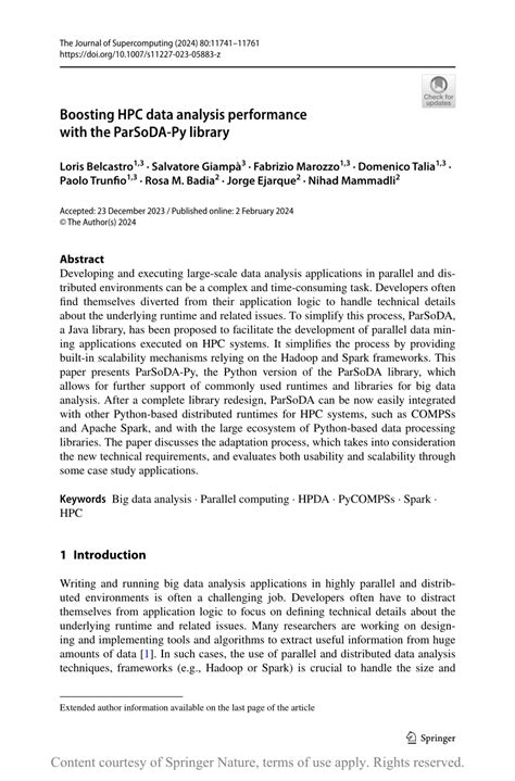 Pdf Boosting Hpc Data Analysis Performance With The Parsoda Py Library