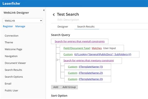 weblink 11 custom search forms laserfiche answers