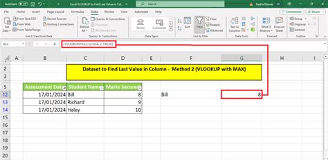 How To Use Vlookup To Find The Last Value In The Column In Excel 3