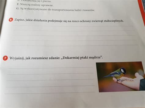 Biologia klasa 6 Zadanie 6 i 7 strona 119 ćwiczenia Daje Najj Brainly pl