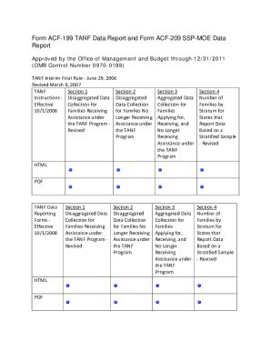 Fillable Online Form ACF 199 Form ACF 199 Fax Email Print PdfFiller