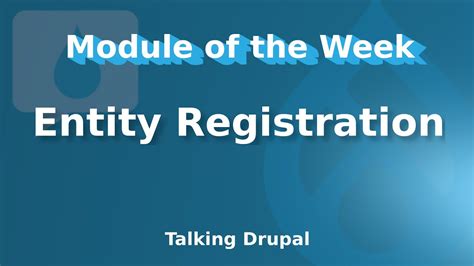 Drupal Module: Entity Registration - YouTube