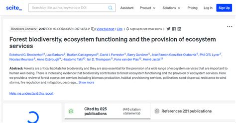 Forest Biodiversity Ecosystem Functioning And The Provision Of