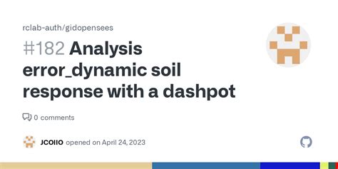 Analysis Error Dynamic Soil Response With A Dashpot Issue Rclab Auth Gidopensees GitHub