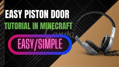 Easy Piston Door Tutorial In Minecraft Youtube