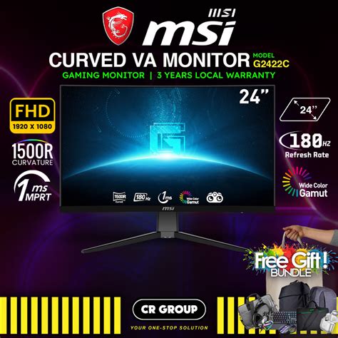 MSI G2422C 24 Curved Gaming Monitor VA PANEL FHD 180 Hz 1500R