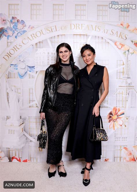 Alexandra Daddario Sizzles In Sexy Outfit At Saks Fifth Avenue And Dior