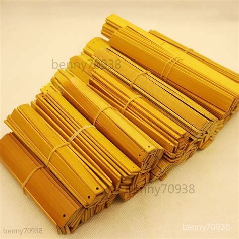 台灣出貨 20片空白竹簽竹片中學生手工作業diy編綫可手寫竹簡原材料 蝦皮購物