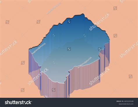 3d Render Map Lesotho Stock Vector Royalty Free 2072225528 Shutterstock