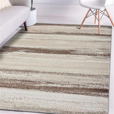Luxe Weavers Lagos Collection 7501 Brown And Beige 4x5 Abstract Area
