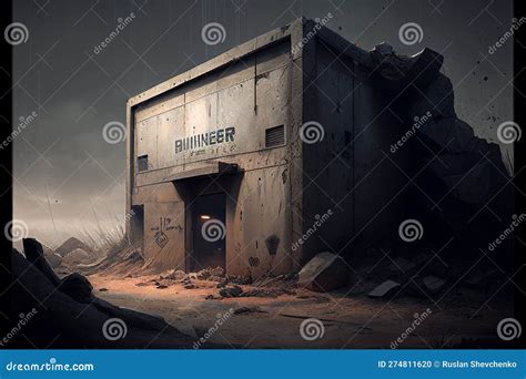 Bunker Entrance To Underground Military Bunker Armored Heavy Metal