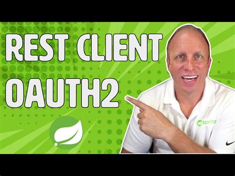 Free Video Oauth2 Authentication With Spring Security 64 Rest Client