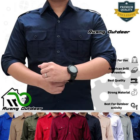 Baju Kemeja Pdl Pdh Pria Wanita Lengan Panjang Pakaian Seragam