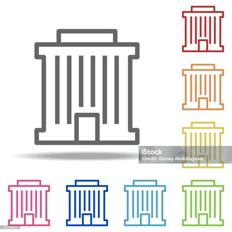 銀行大樓圖示多色圖示中的建築物元素簡單的網站圖示 網頁設計 移動應用 資訊圖形向量圖形及更多住宅區圖片 住宅區 公寓 剪裁圖 Istock