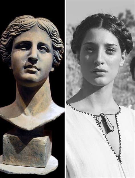 An Ancient Bust Of Aphrodite And The Greek Model Andri Cartoni Rgreece