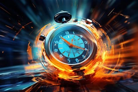 Premium Photo Abstract Representation Of A Stopwatch With Generative Ai