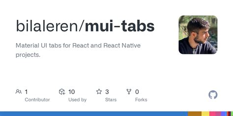 Github Bilalerenmui Tabs Material Ui Tabs For React And React