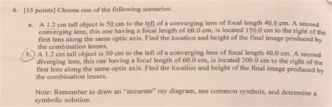 solved 6 [15 points] choose one of the following scenarios