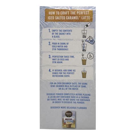 Nescafe Gold Iced Latte Salted Caramel Sachets Gram
