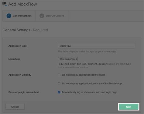 Enterprise Sso Login Okta Identity Provider Mockflow Help Center