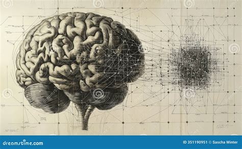 A Precise Anatomically Accurate Illustration Of The Human Brain Highlighting Neural Activity In