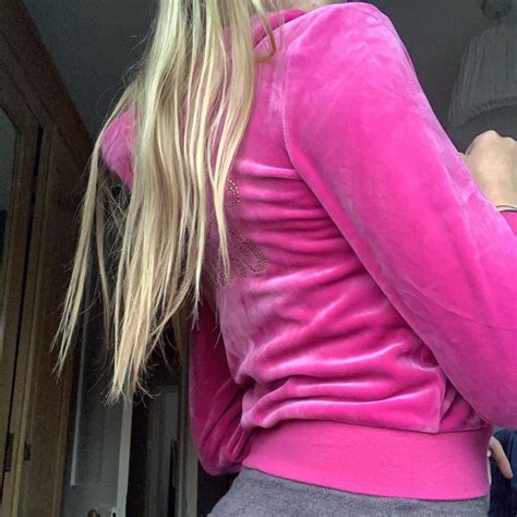 Bright Pink Juicy Couture Zip Up💕💕would Fit An Xs Depop